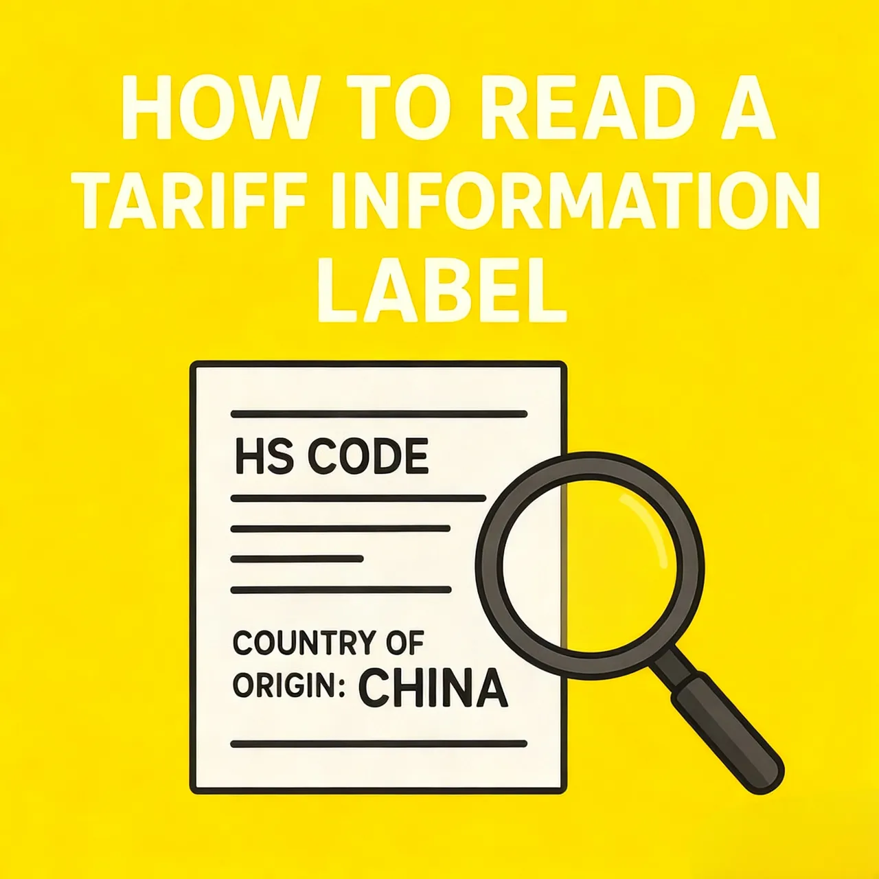 Tariff Information Label Guide for Tool Importers | Duty Rules for US ...